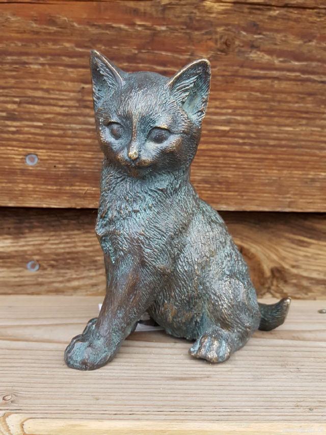 Rottenecker Bronzefigur Katze aus Bronze gegossen
